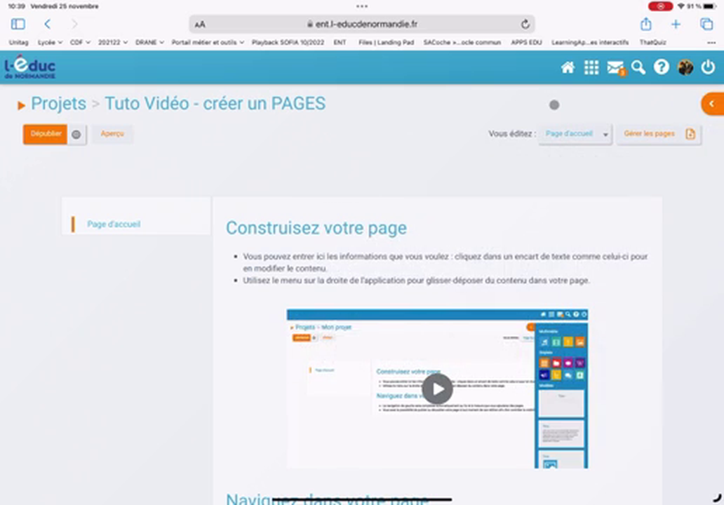 PodEduc - (Enrichi) Créer Un Pages De L’Ent Et Le Partager (Sans…