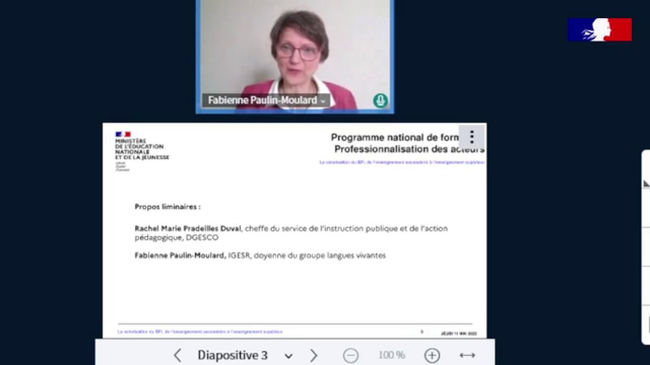 PodEduc - DGESCO-Formation - Animation de réseaux - 0a- Bfi - Introduction Fabienne Paulin-Moula…