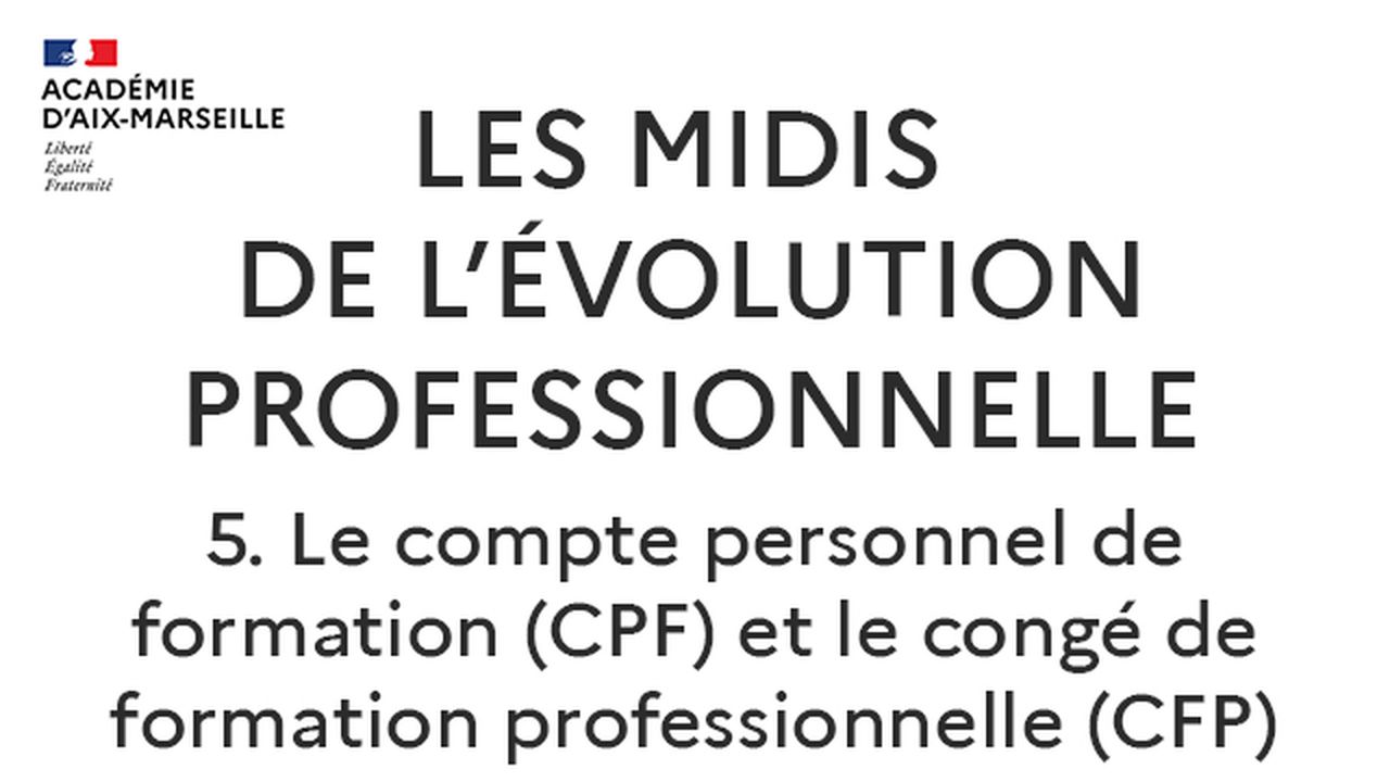 PodEduc - Le Compte Personnel De Formation (Cpf) Et Le…