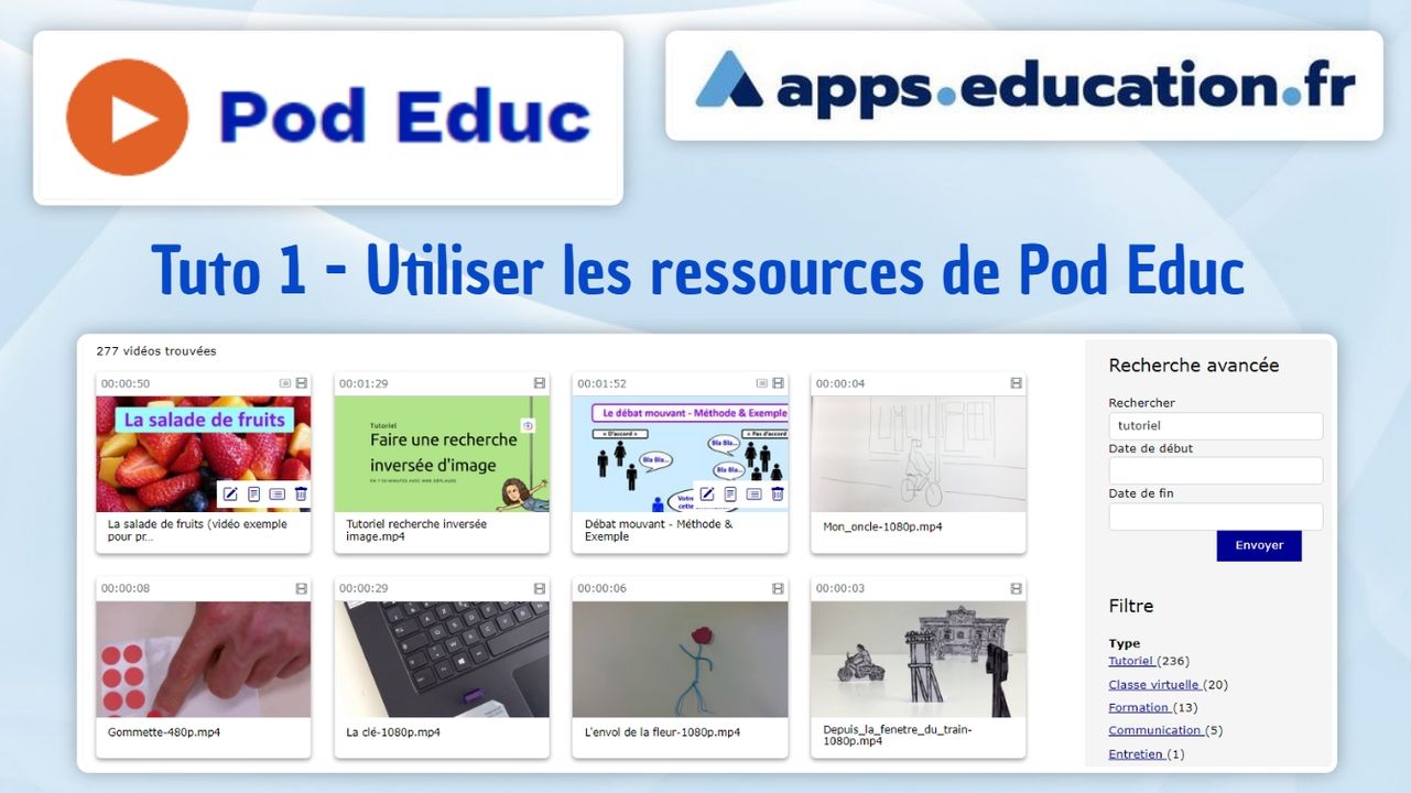 PodEduc - Tutoriel Pod Educ Détaillé 1 - Utiliser Les