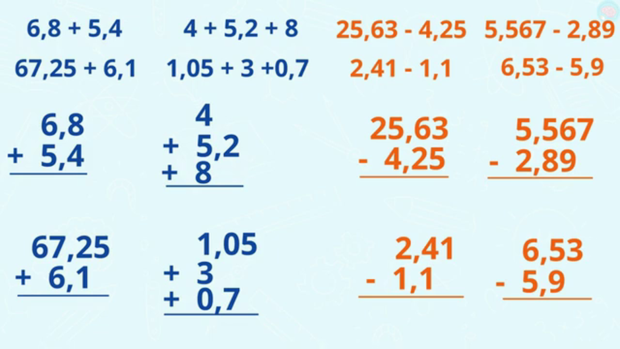 PodEduc - Additionner Et Soustraire Des Nombres Décima…