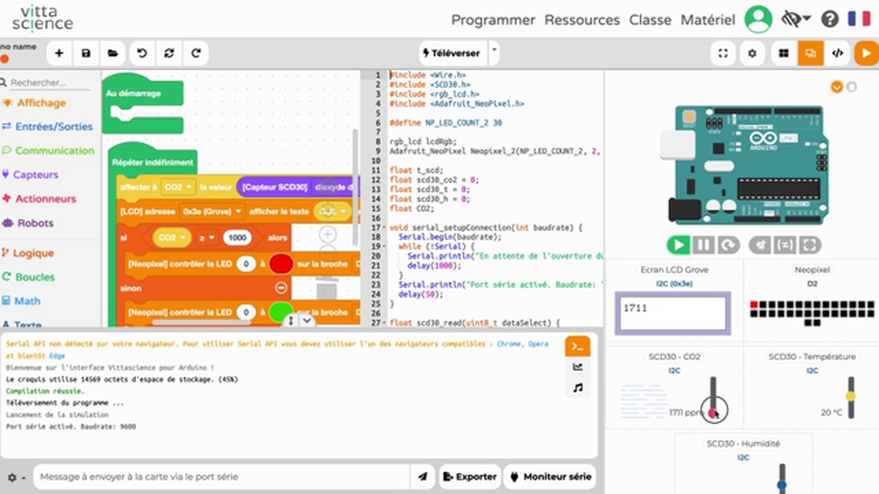 PodEduc - Capytale Vittascience : Tuto Arduino