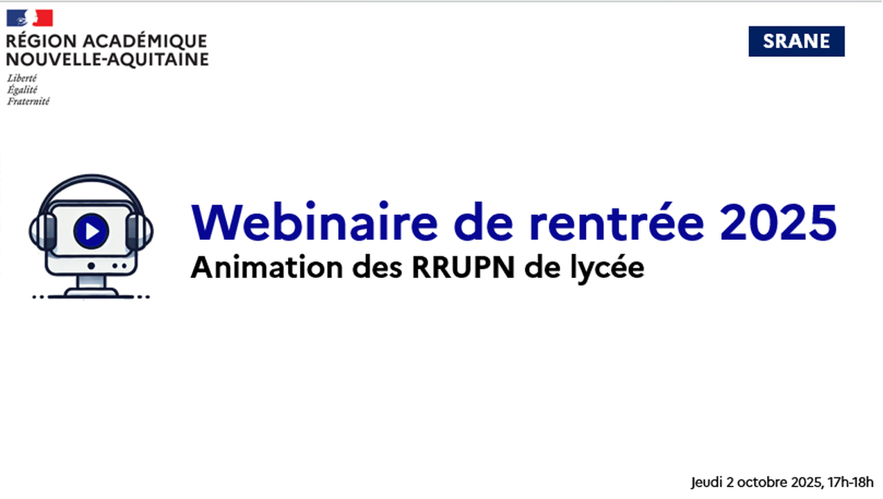 PodEduc - Webinaire De Rentrée 2025 Rrupn Lycée Rana
